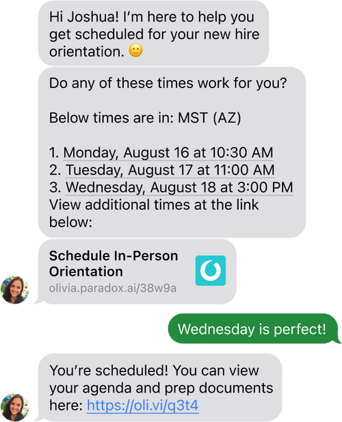 Interview Scheduling — Paradox